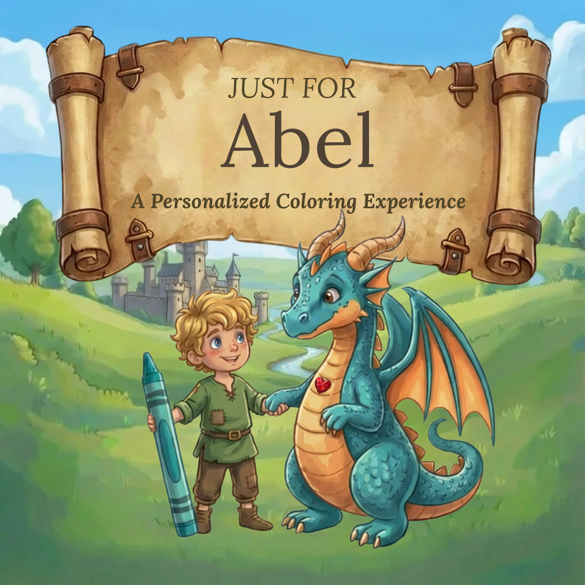 Abel Personalized Coloring Book | Ages 4-8 | L.K. Bunting