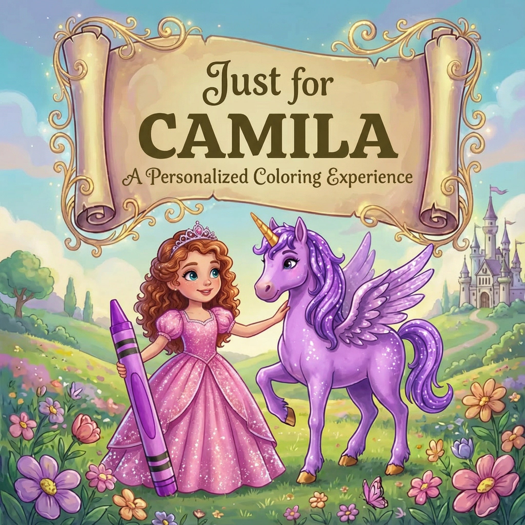 Camila Personalized Coloring Book | Ages 4-8 | L.K. Bunting