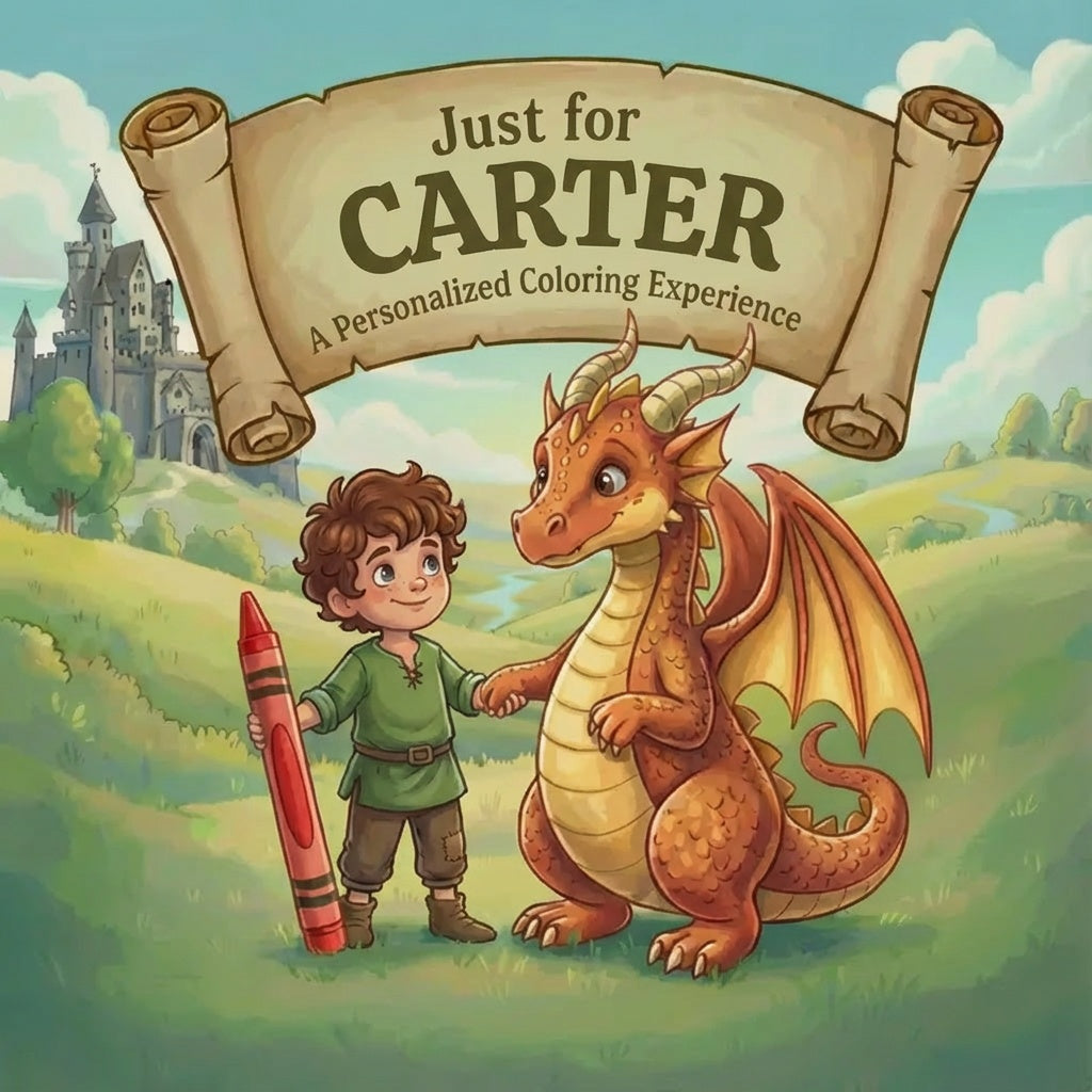 Carter Personalized Coloring Book | Ages 4-8 | L.K. Bunting