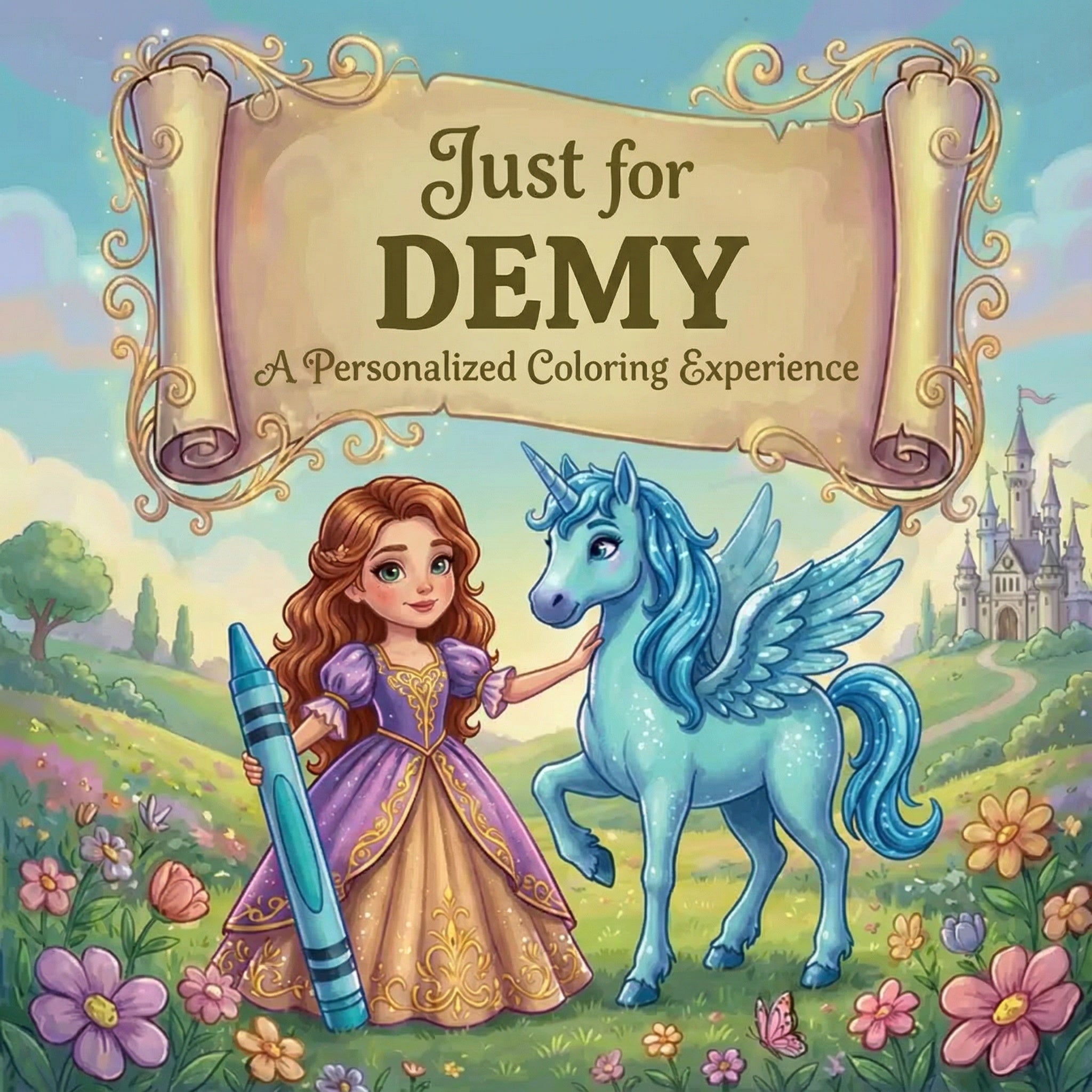 Demy Personalized Coloring Book | Ages 4–8 | L.K. Bunting