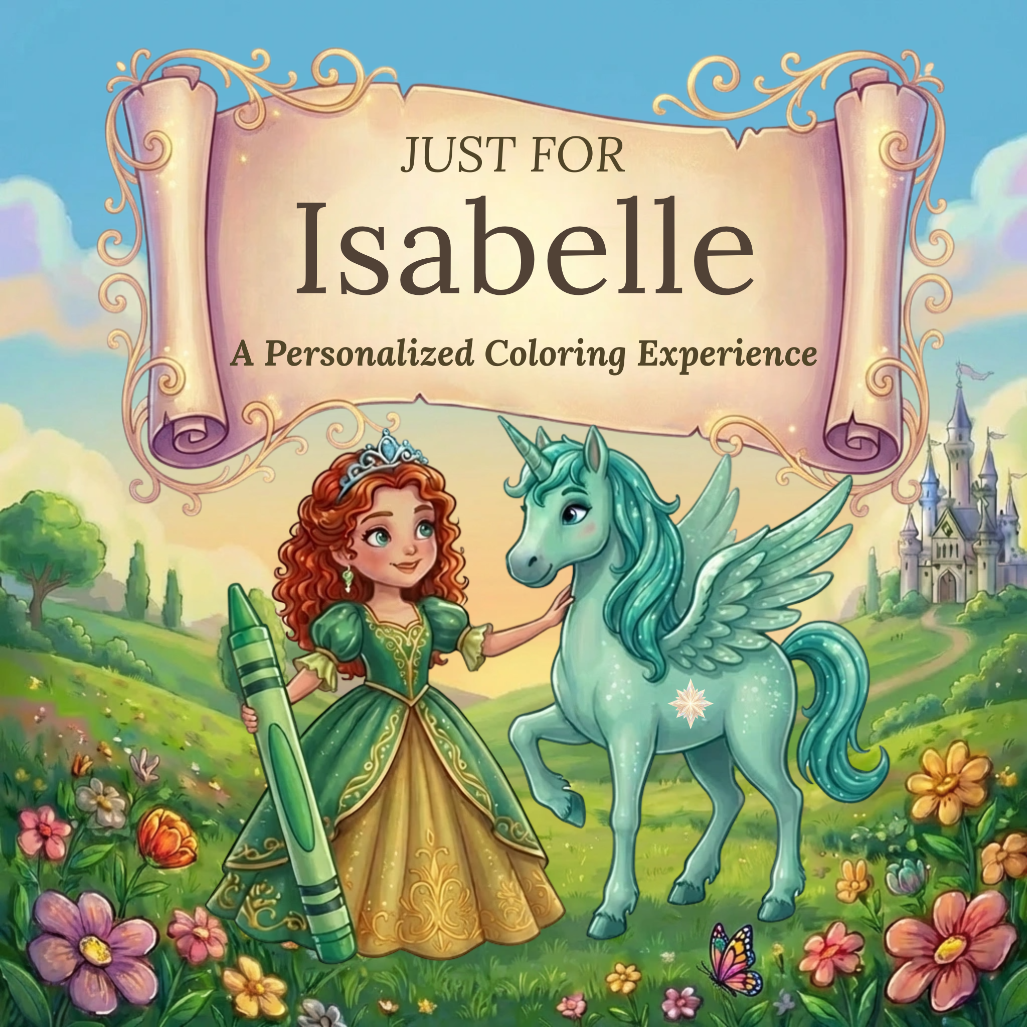 Isabelle Personalized Coloring Book | Ages 4-8 | L.K. Bunting