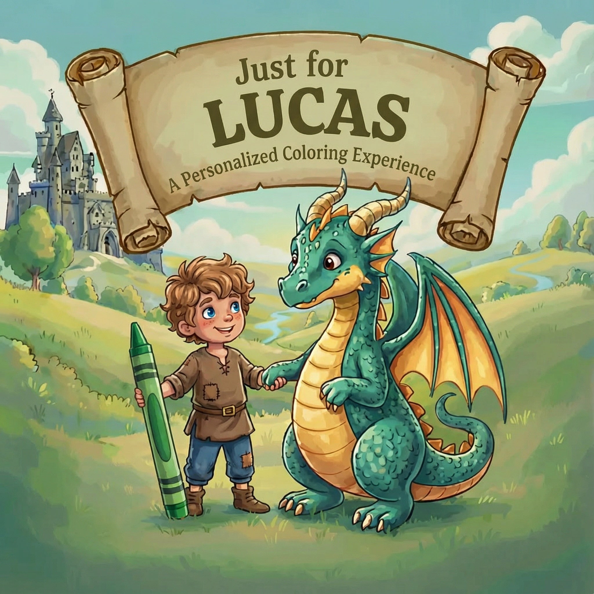 Lucas Personalized Coloring Book | Ages 4-8 | L.K. Bunting