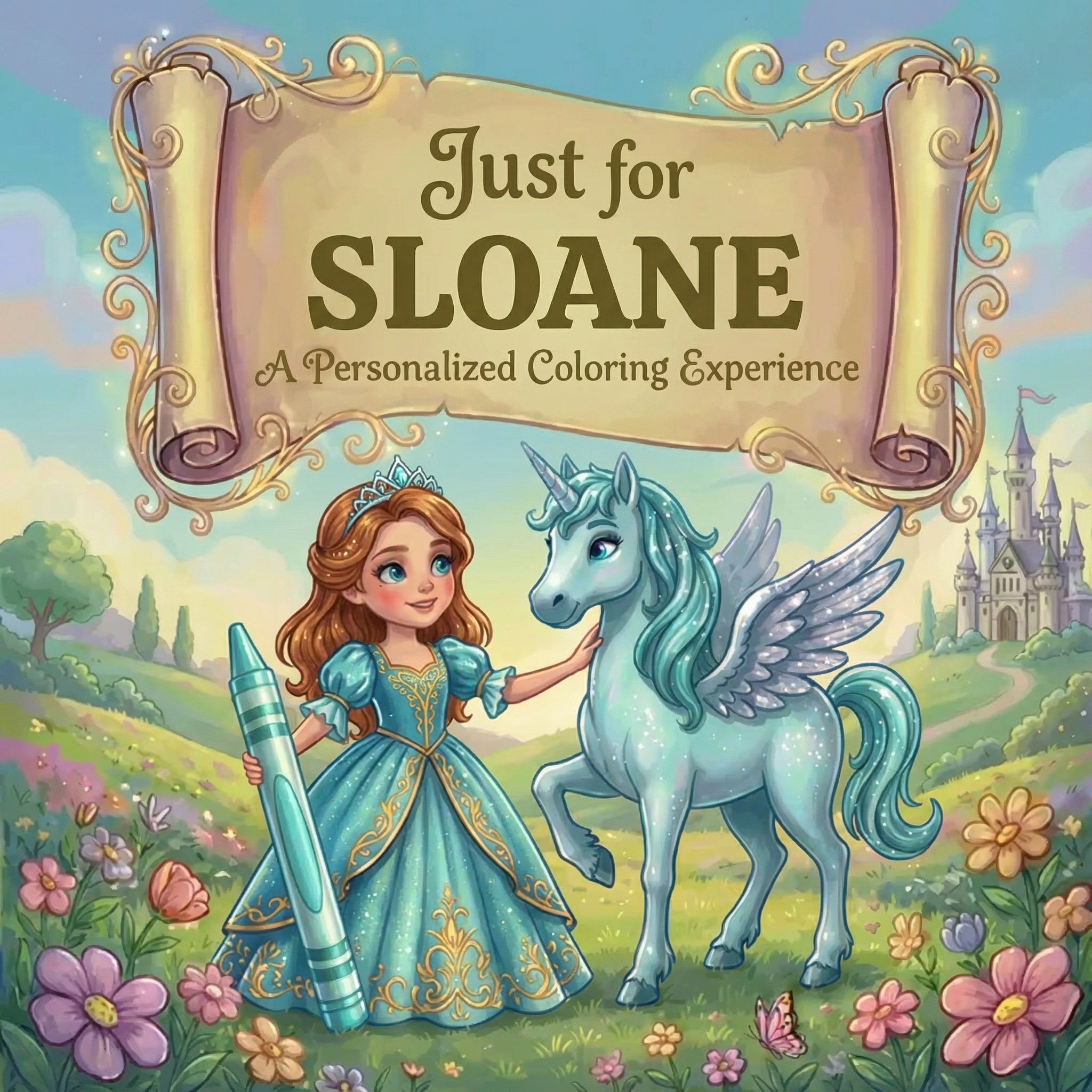 Sloane Personalized Coloring Book | Ages 4-8 | L.K. Bunting