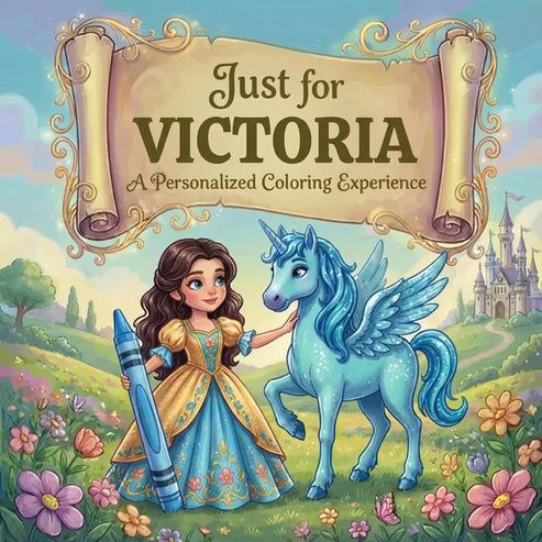 Victoria Personalized Coloring Book | Ages 4-8 | L.K. Bunting