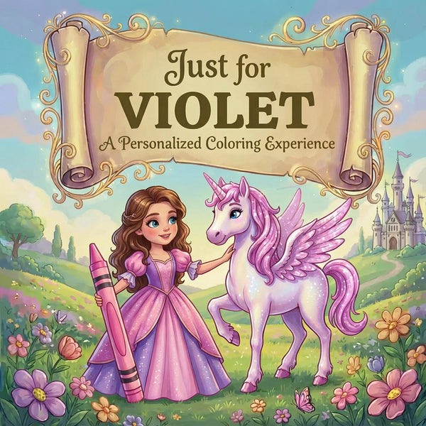 Violet Personalized Coloring Book | Ages 4-8 | L.K. Bunting
